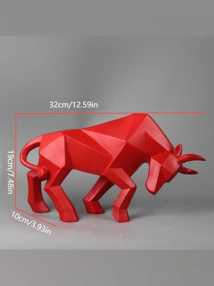 Украшение для корриды, настольная статуэтка, из смолы, красная, 19x24 см