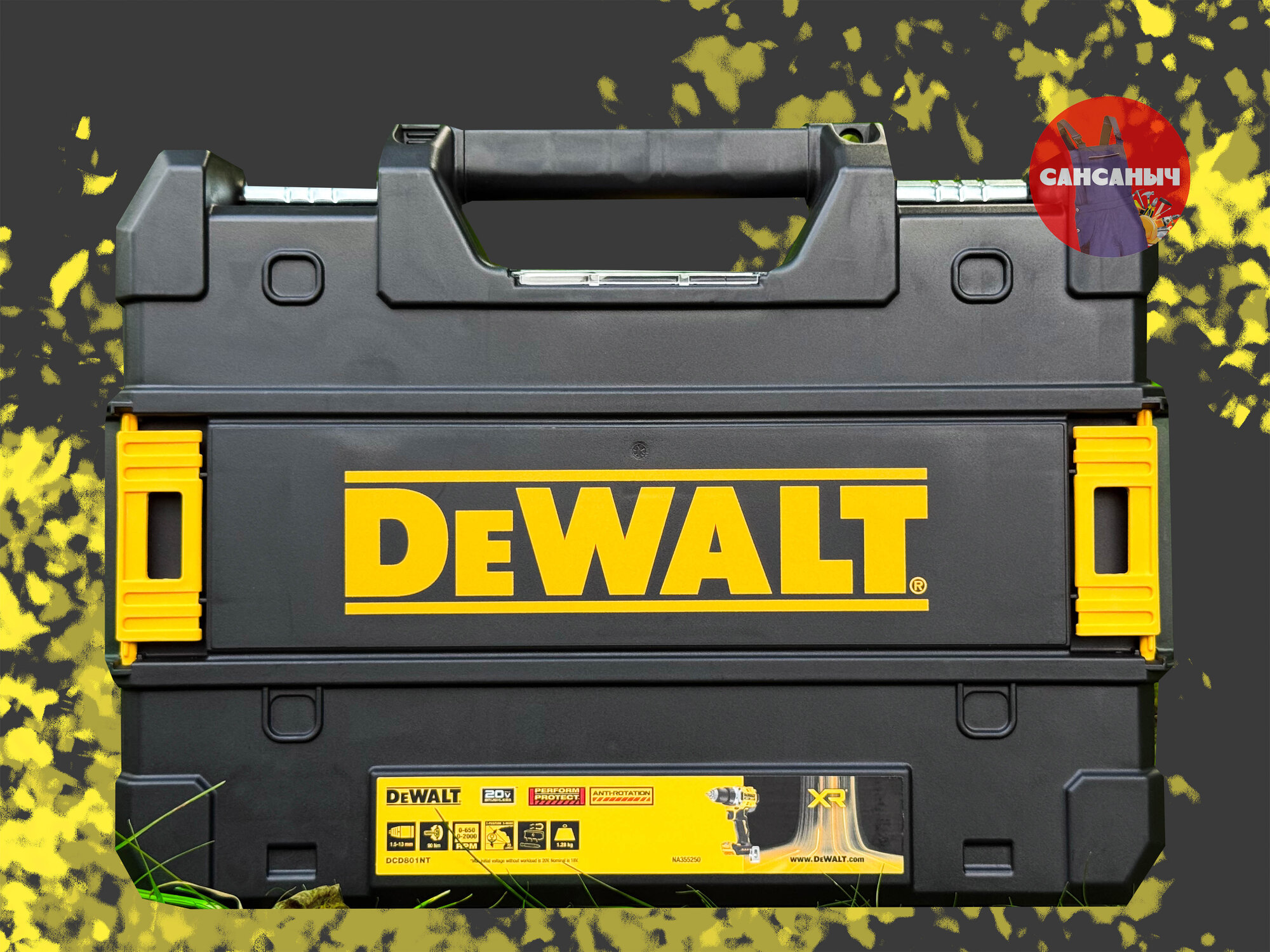 Дрель-шуруповерт DeWalt DCD801NT 20В без аккумулятора и зу в кейсе