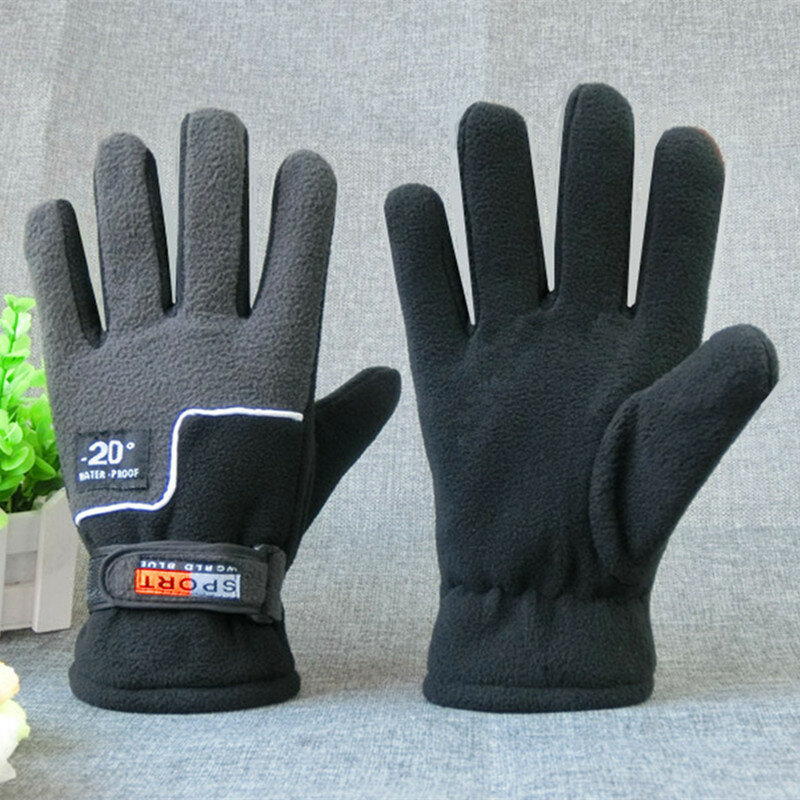 Warm fleece велосипедные перчатки с нескользящей ладонью для зимней езды и активного отдыха