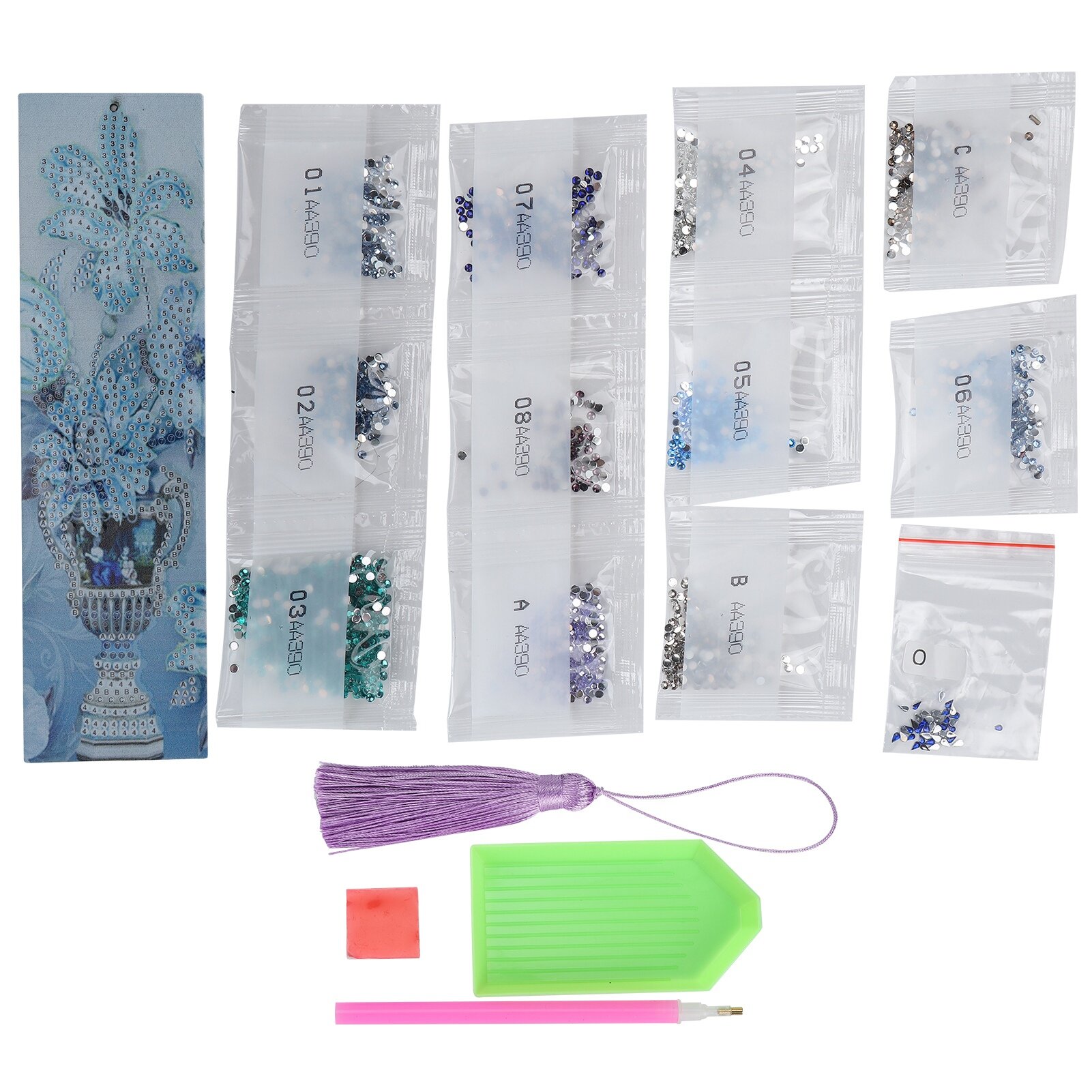 DIY Diamond Painting Bookmarks Embroidery with Tassel Art Crafts DecorationAA390