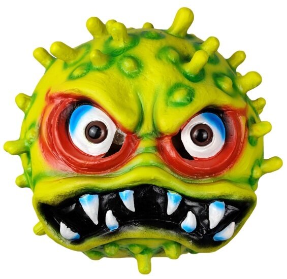 Маска в виде вирусного монстра "Covid"