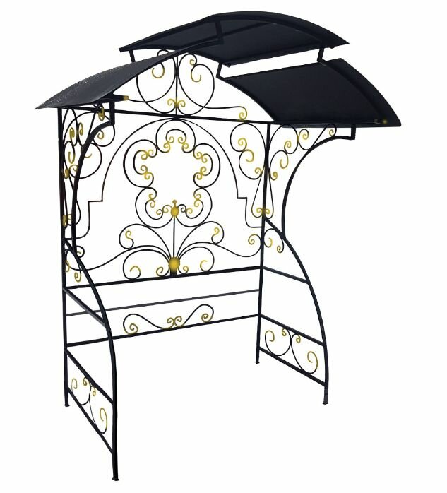 Крыша для мангала барбекю и гриля на дачу металлическая кованая, навес для мангала барбекю и гриля, дровник уличный