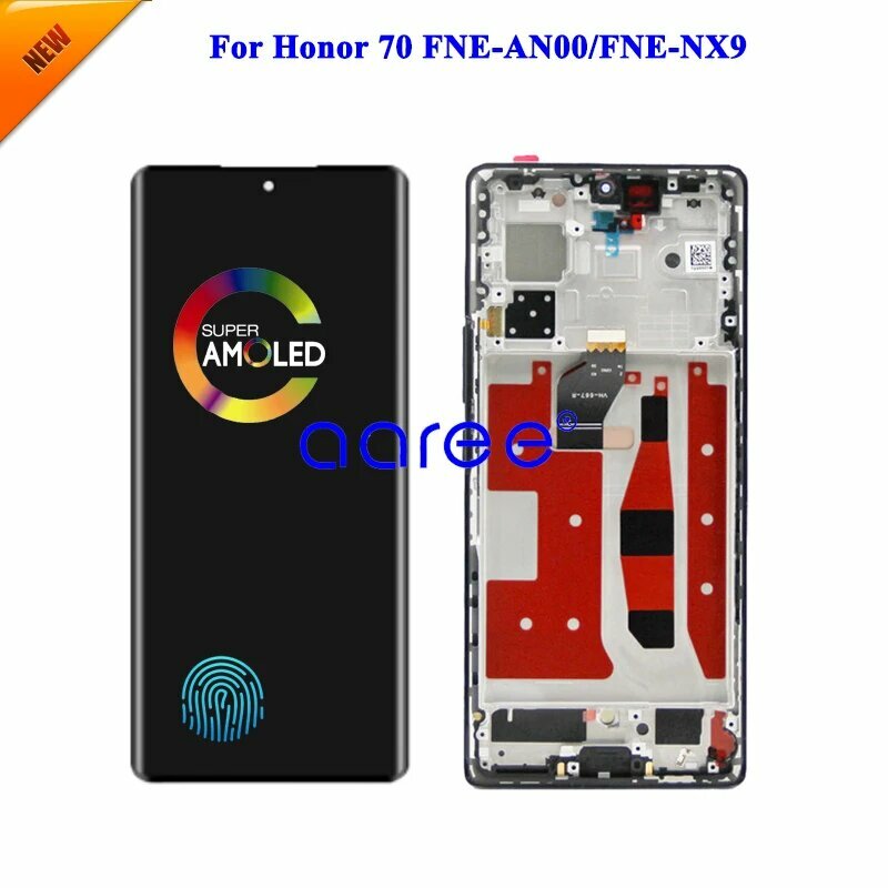 AMOLED ЖК-дисплей для Huawei Honor 70, ЖК-дисплей для Huawei Honor 70 FNE-AN00, White Frame