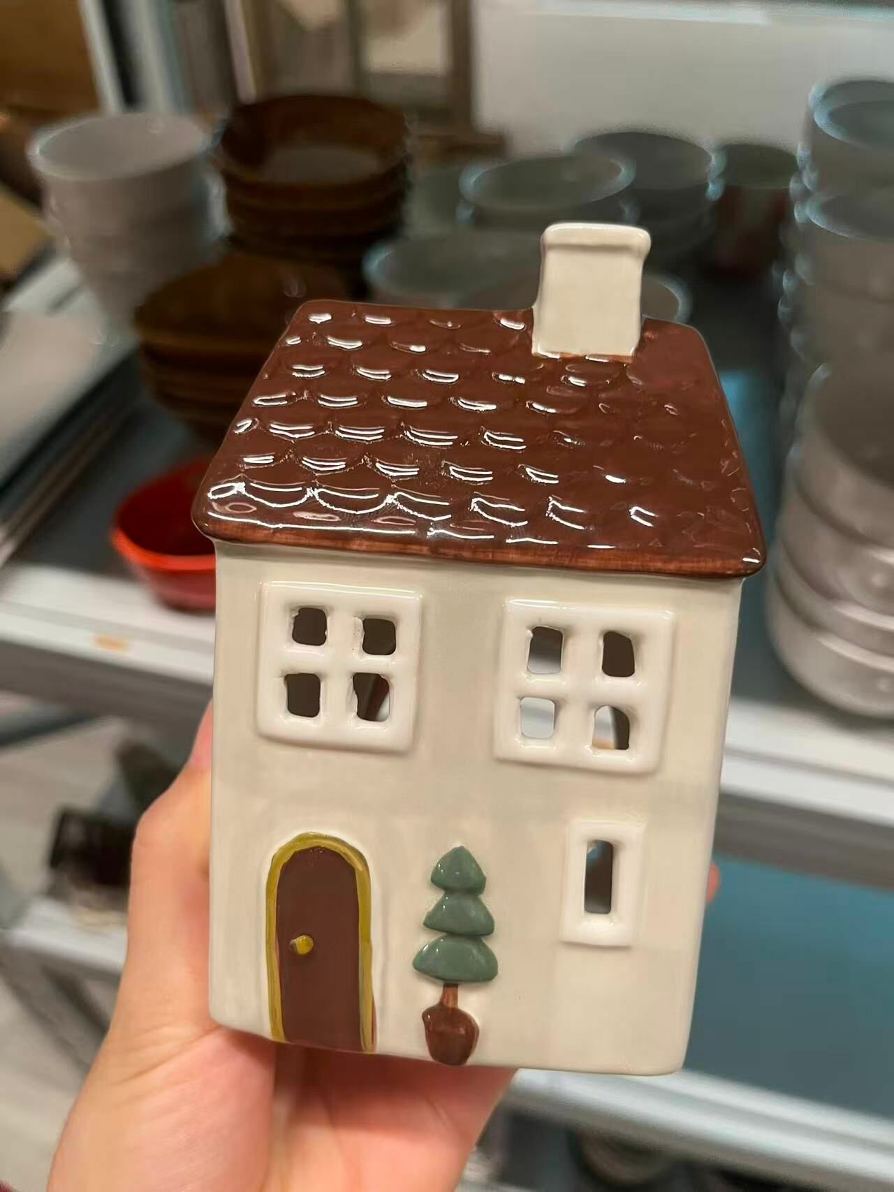 Световое оформление фарфорового дома и рождественской елки, новогоднее оформление. DBFAMLIY