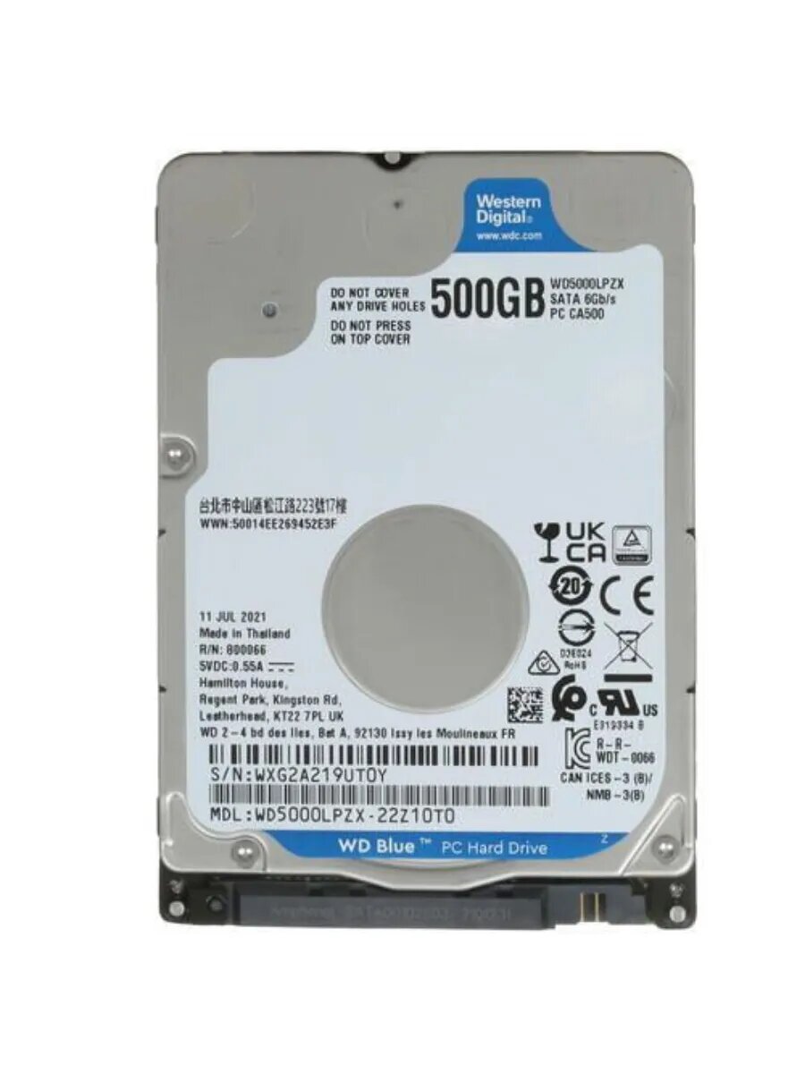 512 ГБ Жесткий диск Blue WD5000LPZX - 5400 об/мин