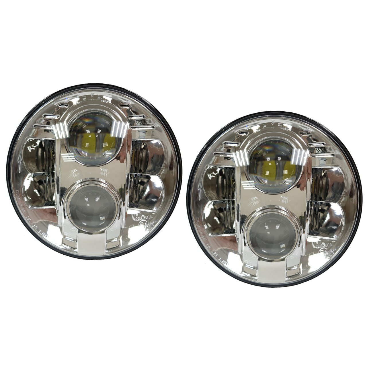 Светодиодные фары головного света с ДХО 7 дюймов 160 Ватт (комплект)/ближний/ для спецтехники/ для внедорожников/ 9-32в