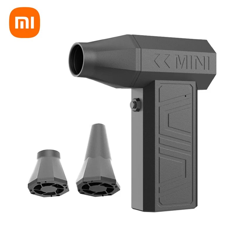 Xiaomi 200000 Об/мин жестокий вентилятор Мощный воздуходувка Вакуумный пылесос TypeC Зарядка Сильный ветер 52 м/с Бесщеточный турбоструйный вентилятор, Black