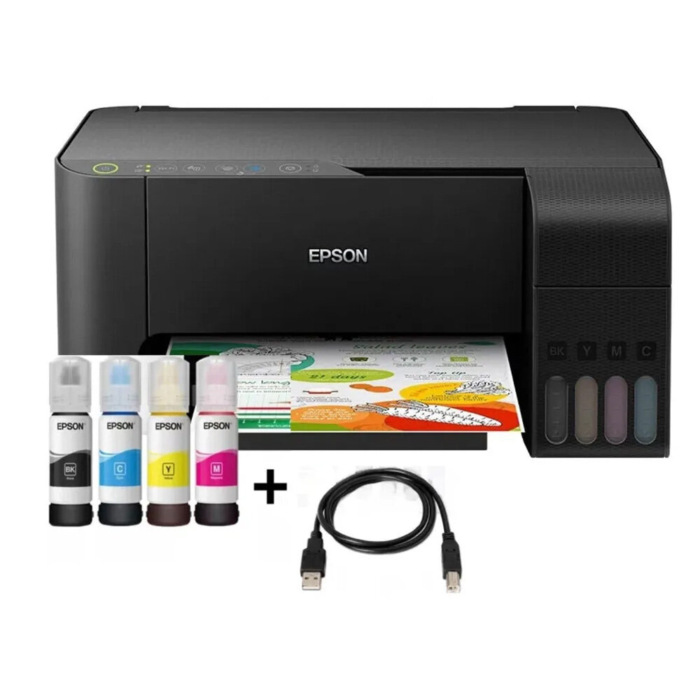 МФУ Epson L3253, Wi-Fi Direct, A4, сверхэкономичная печать цветных документов