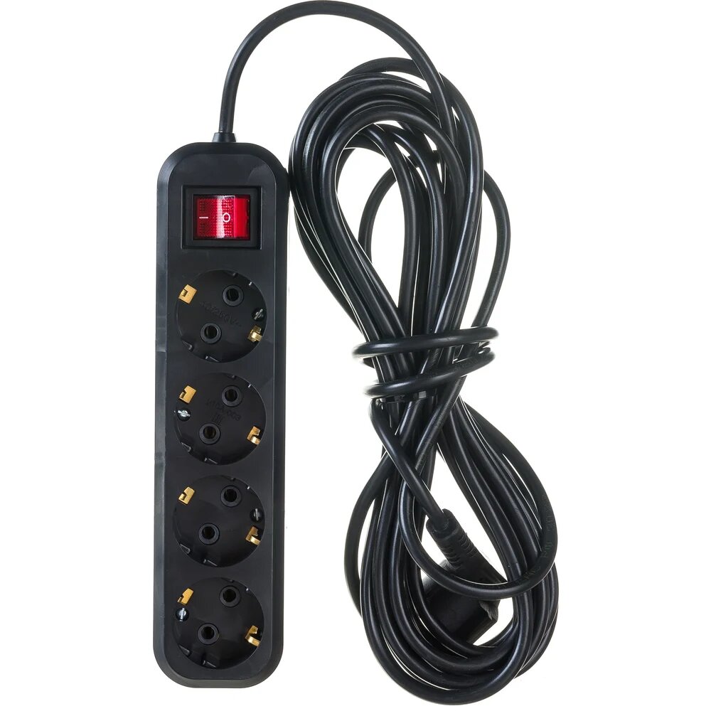 Бытовой удлинитель Gigant с заземлением ПВС 3x0,75 4 гнезда 7м 80095 для подключения электроприборов