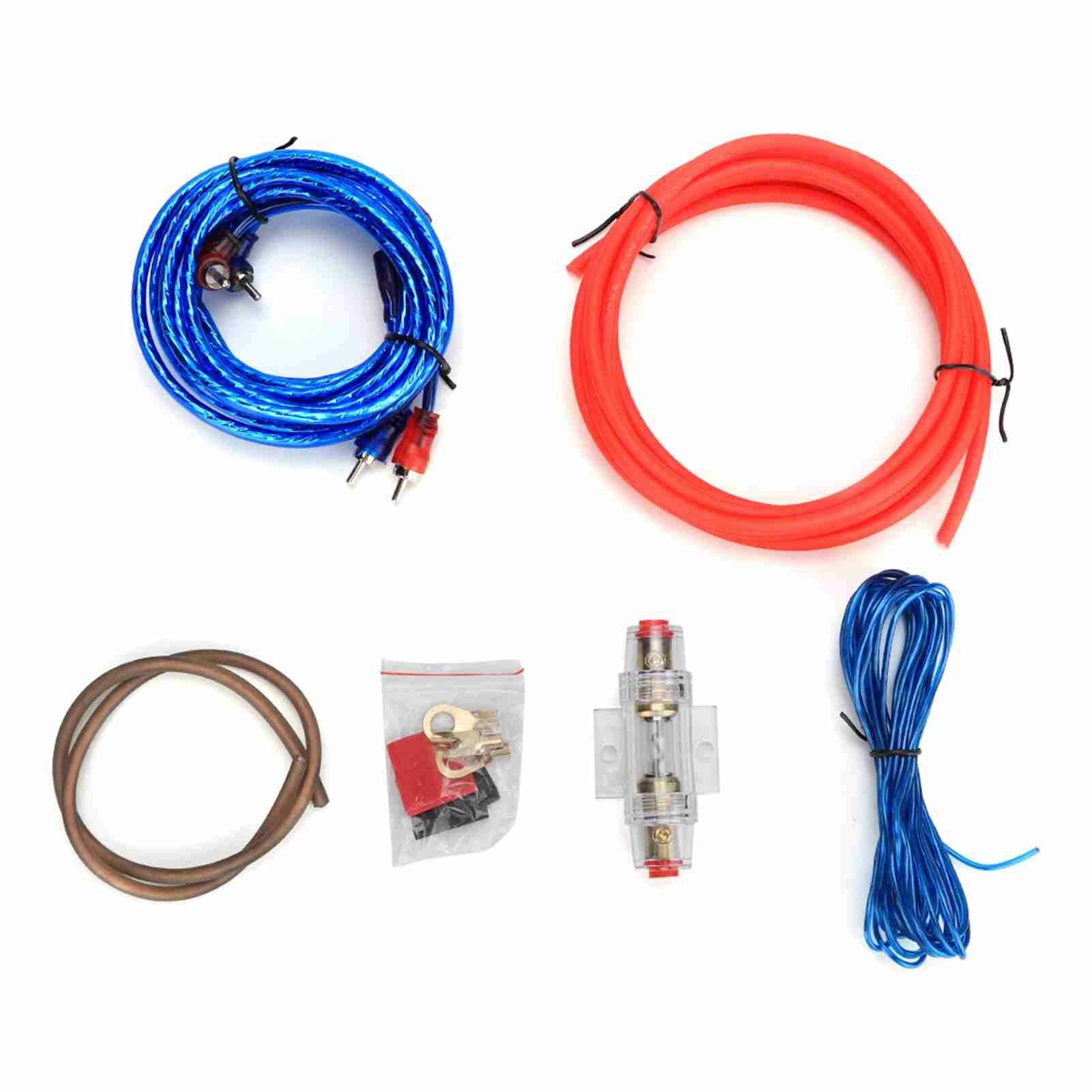 Автомобильный усилитель мощности 10GA, провода для сабвуфера, комплект кабелей