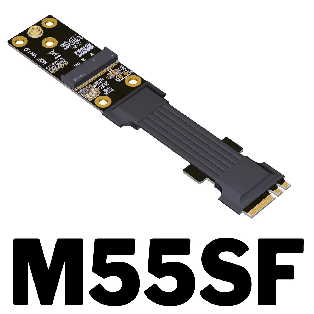 ADT-LINK Удлинитель PCI-e 4.0 для Wi-Fi карты 5cm, M55SF