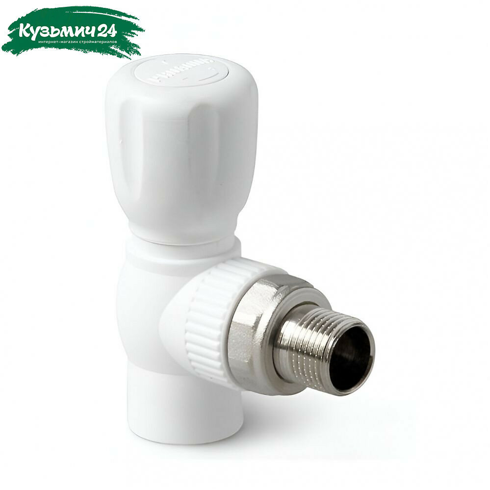 Кран полипропиленовый ProAqua 25х3/4" угловой для радиатора