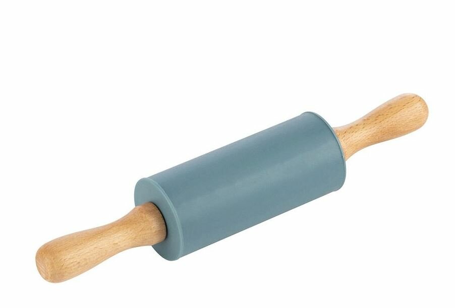 Скалка MALLONY MENTOLO 103796, силикон, ручки дерево. 23см