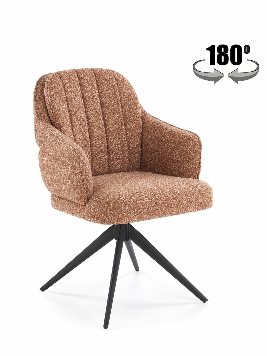 Стул HALMAR K570 корица/черный, поворотный