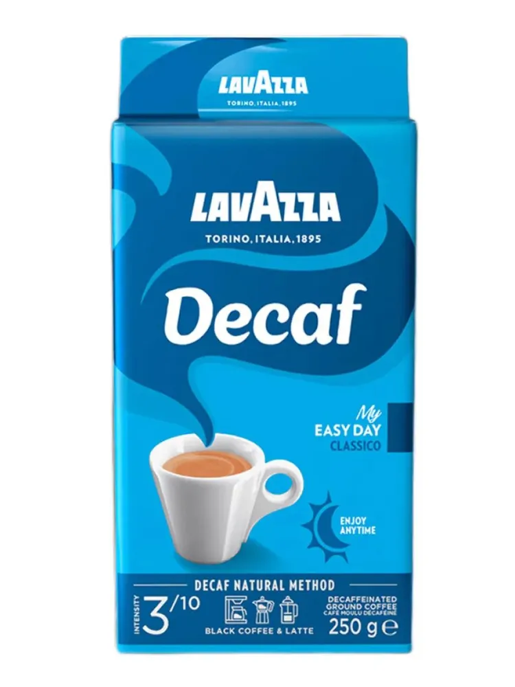 Кофе молотый Lavazza Decaffeinato, 250 г (в/у)