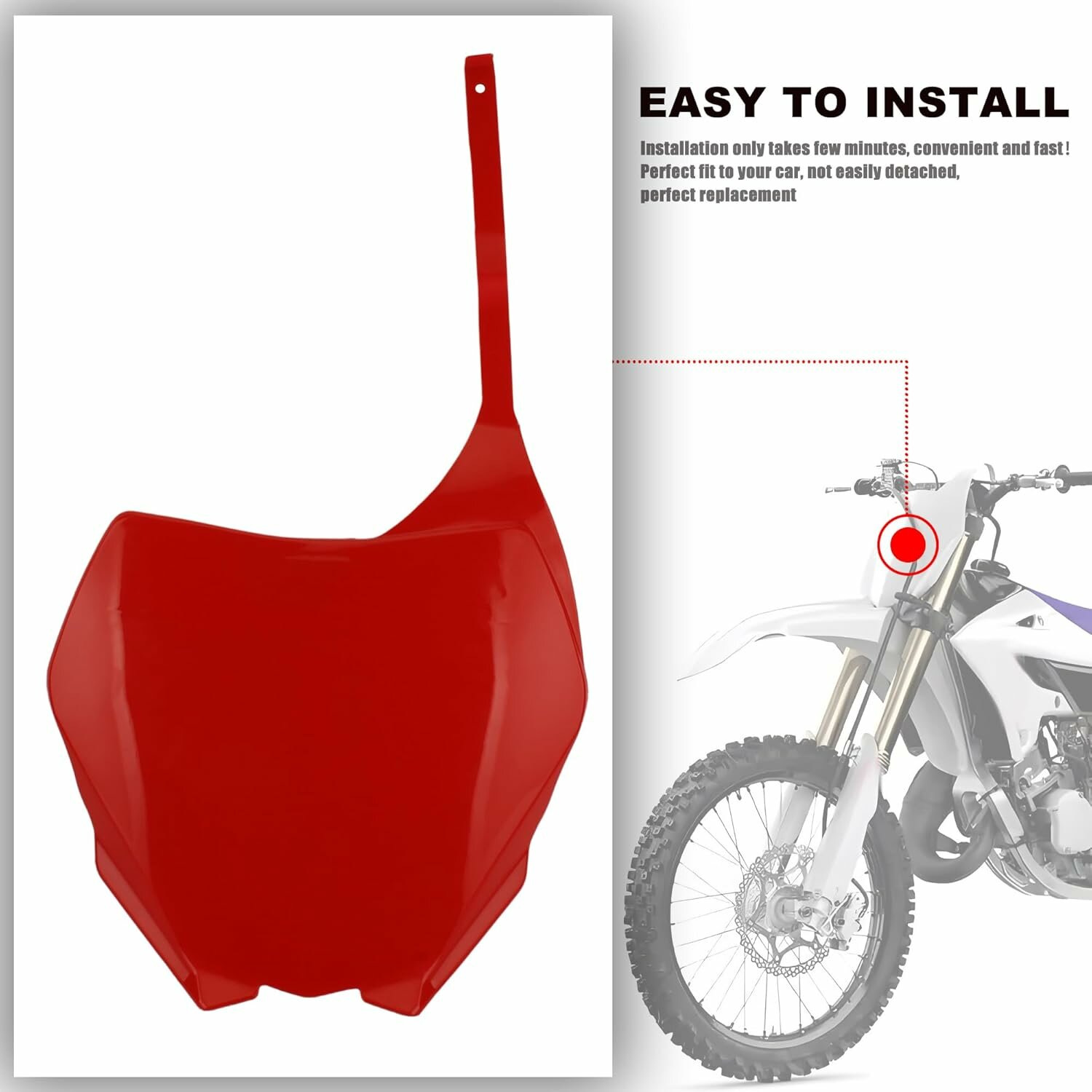 Щиток (площадка) переднего номера Yamaha YZ250F/450F, YZ125/250, WR450F