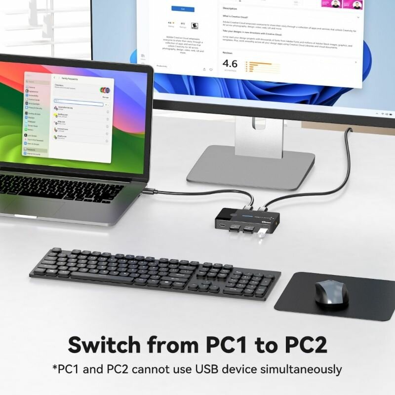 Переключатель USB3.0 2 в 4 из KVM-переключателя