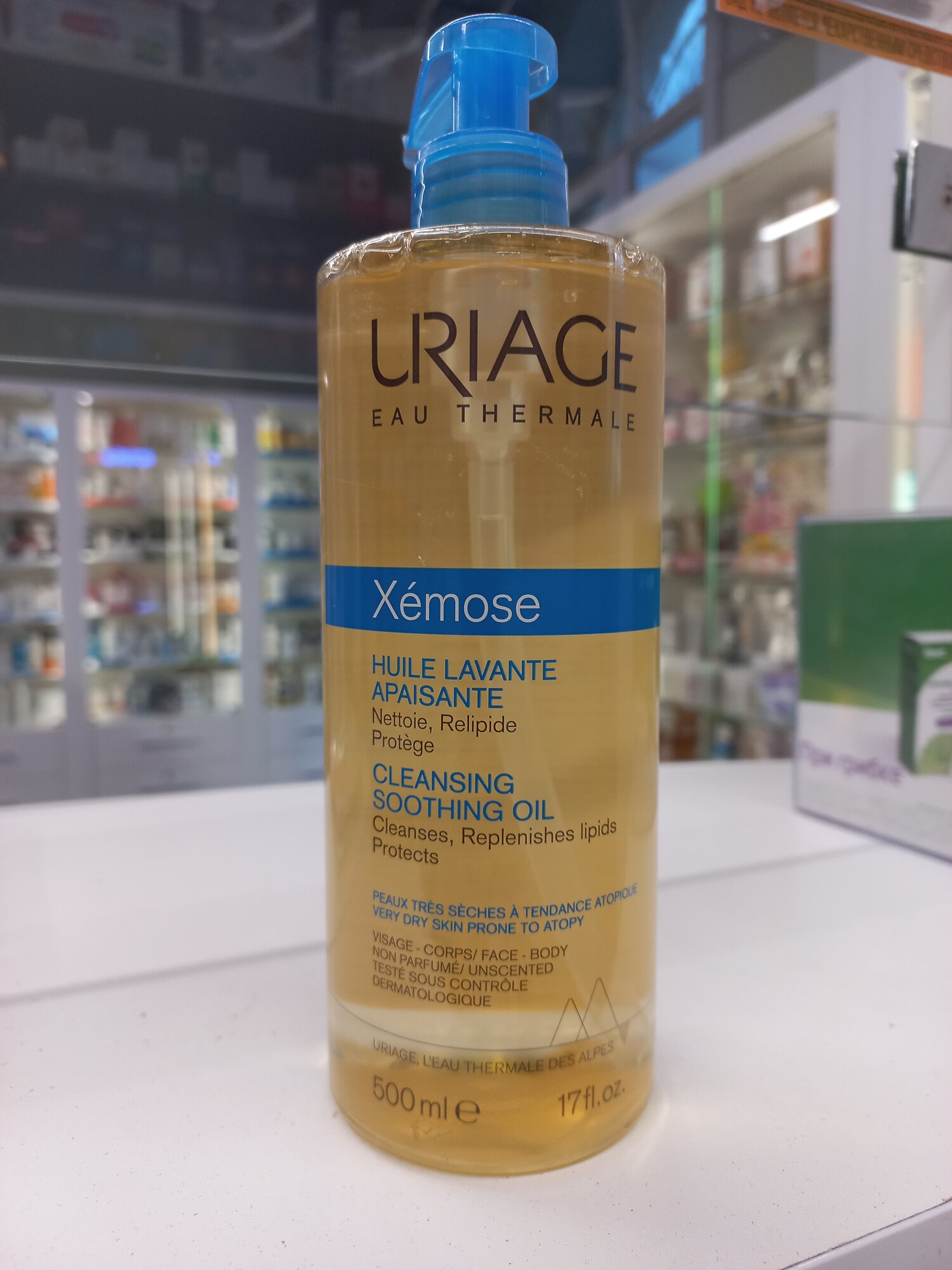 Uriage Xemose Cleansing Soothing Oil, Очищающее успокаивающее масло, 500 мл