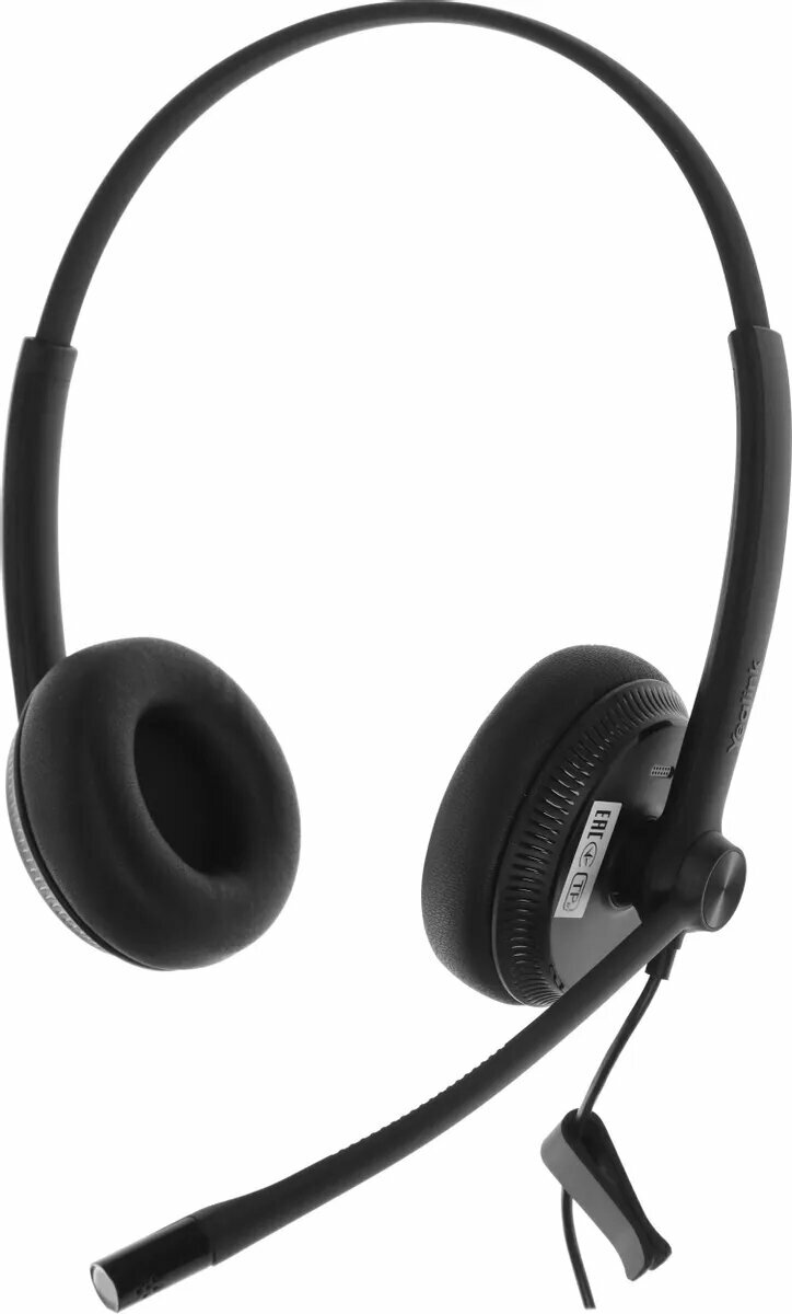 Гарнитура YEALINK YHS34 Dual Дуо, Проводная, HD звук, QD, RJ9, шт