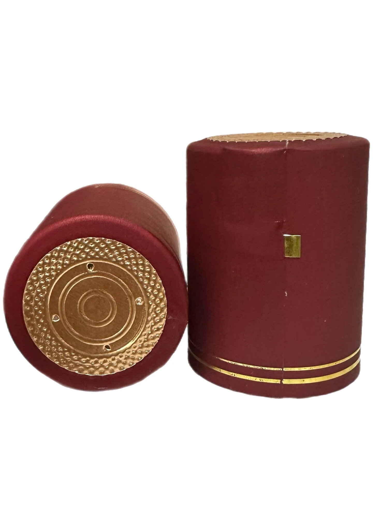 Термоколпачки для винных бутылок Бордовые матовые, 30*40 мм, 25 штук