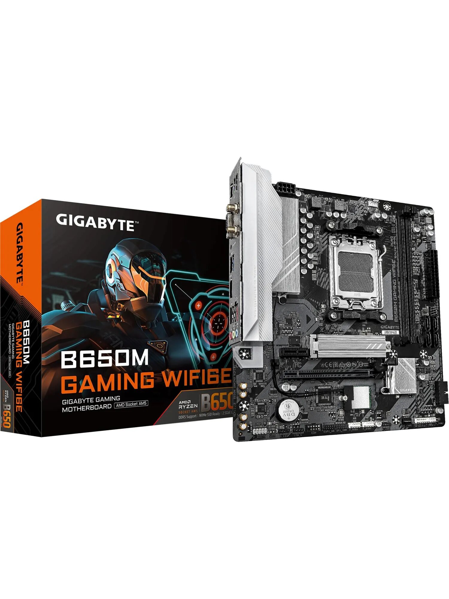 Материнская плата GIGABYTE B650M GAMING WIFI6E mATX AM5 AMD B650 4xDDR5 (256ГБ)