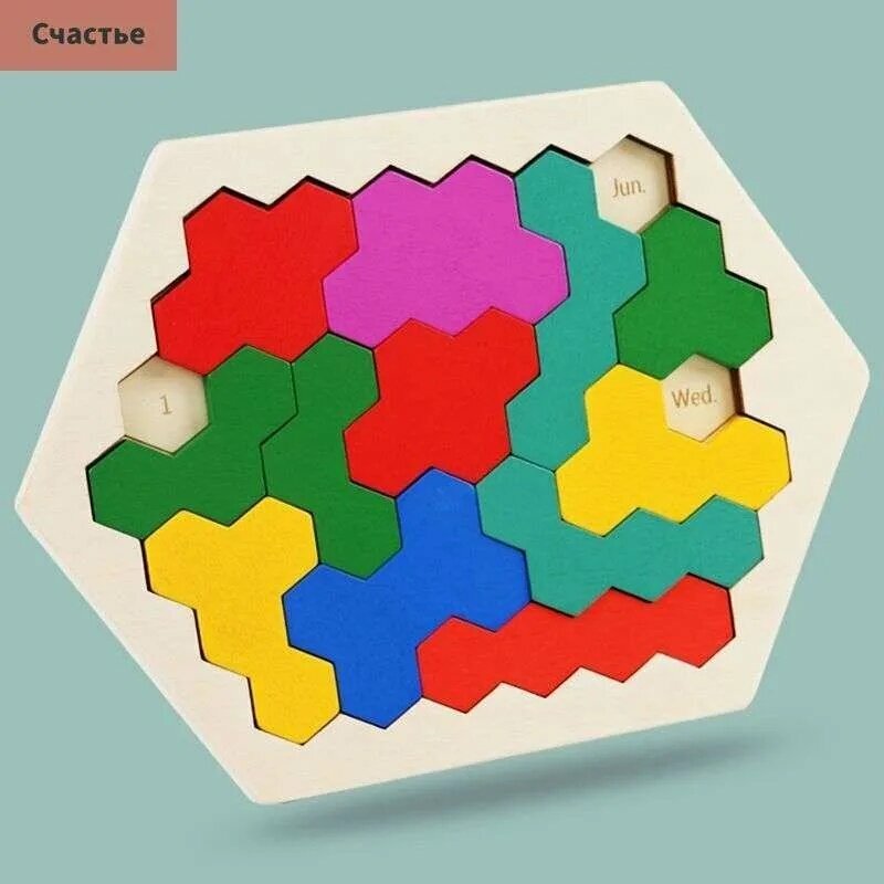 Креативный календарь-головоломка clever board развивающие игрушки, треугольник