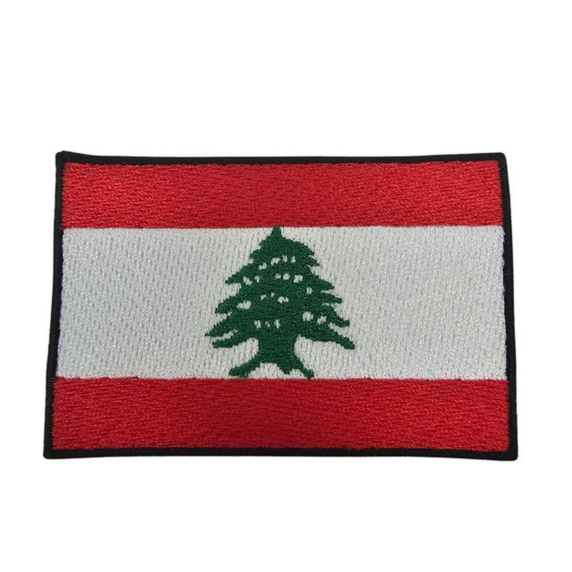 Флаг Ливана, цветная нашивка шеврон патч, полиэстр, размер 80х55 мм