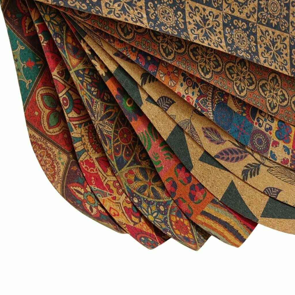 Набор из 9 цветов, ткань из пробки, ткань из дуба