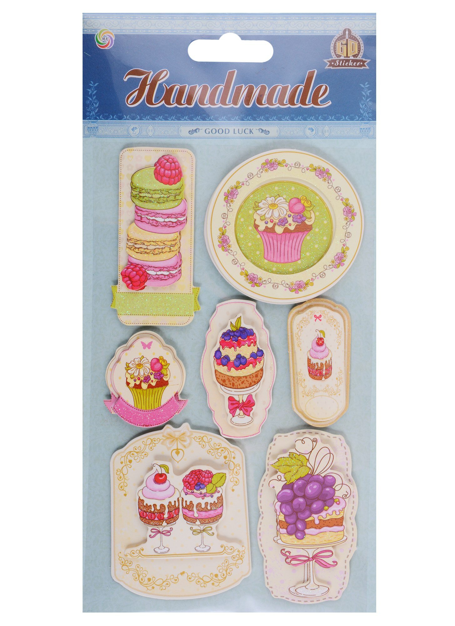 Наклейки бумажные, Сладости 124