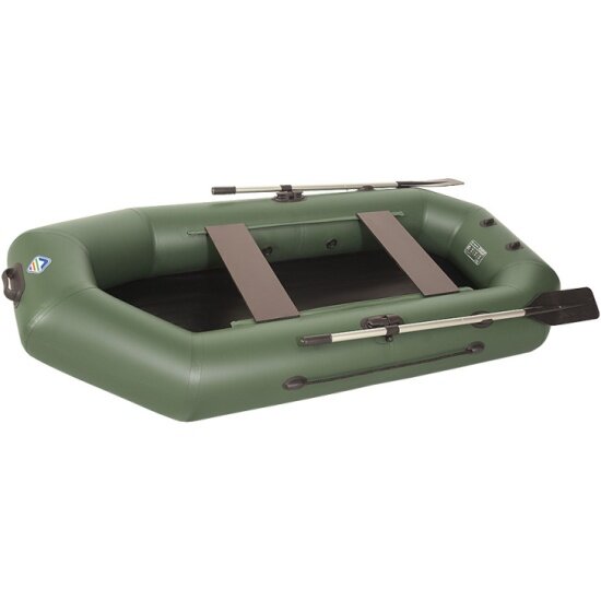 Лодка ПВХ Лоцман гребная под мотор Стандарт 280, зелёный