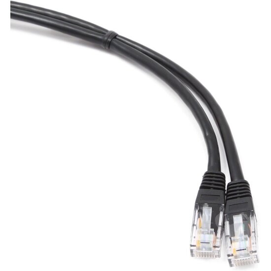 Патч-корд Cablexpert UTP кат.5e, 1м, литой, многожильный (чёрный)