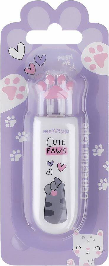 Лента корректирующая MESHU Cute Paw, в форме милой лапки Арт. 359576 (Китай)
