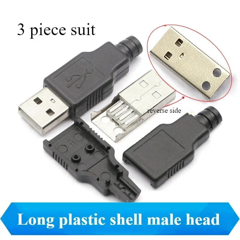 USB2.0 A Беспаечный разъем 4-контактный 8-контактный разъем USB3.0 «папа-мама» используется для подключения линии передачи данных мобильных телефонов USB2.0 Male-3