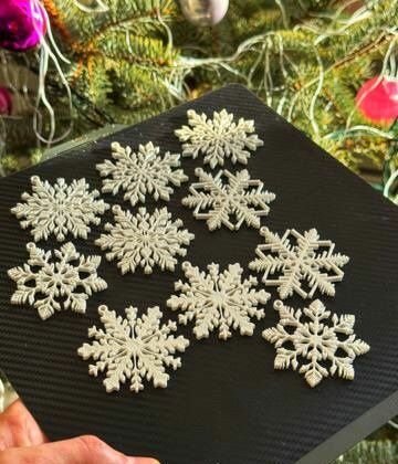 Елочные украшения 3шт. снежинки/ игрушки на елку/ елочные игрушки/