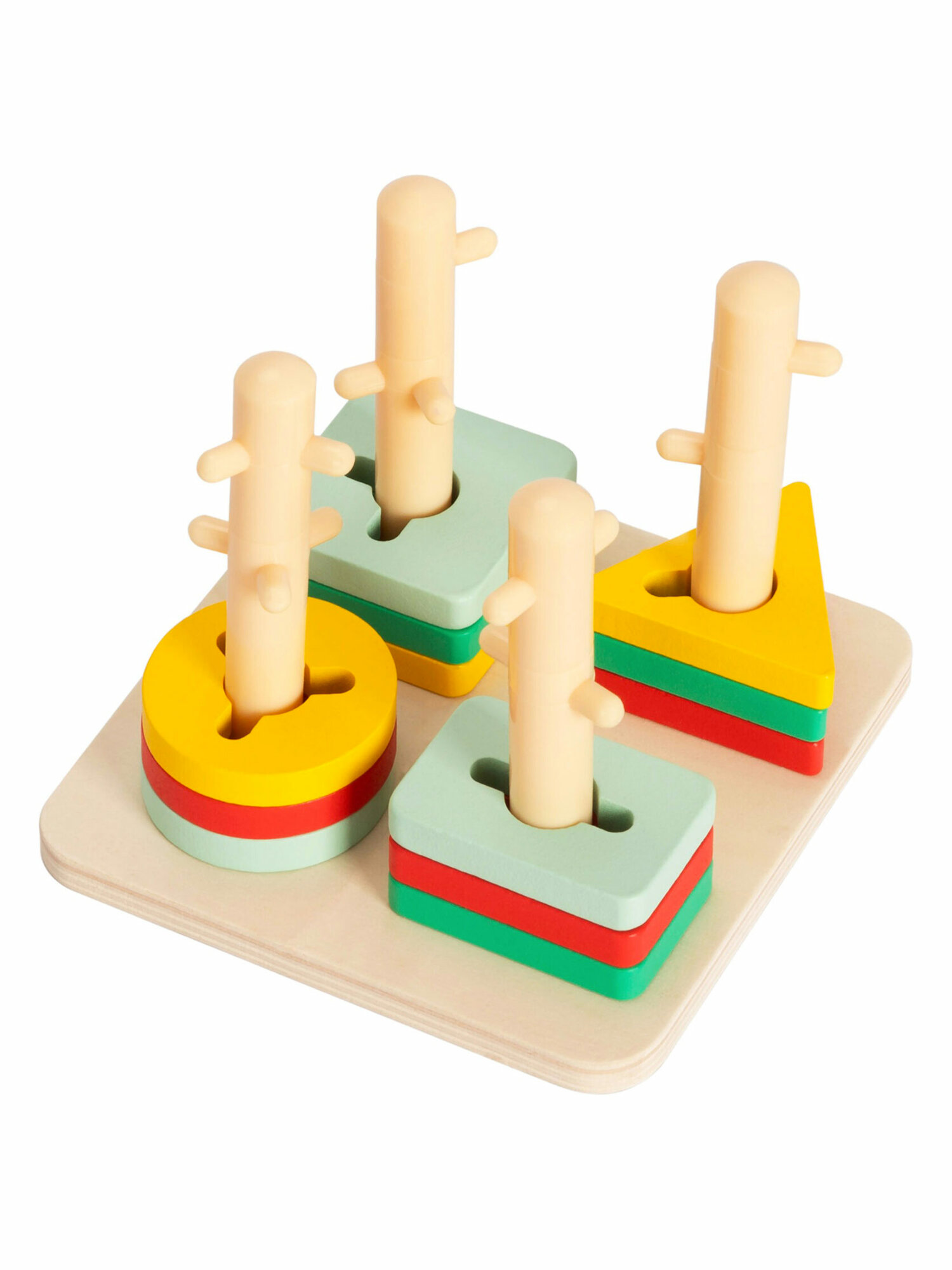 Развивающая детская игрушка сортер Hi Pando Geometric Block Sorter - Геометрические фигуры, 12 деталей