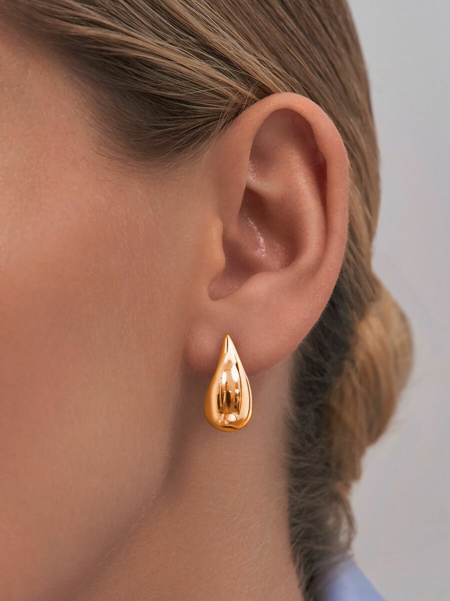 Серьги, красное золото, 585 проба