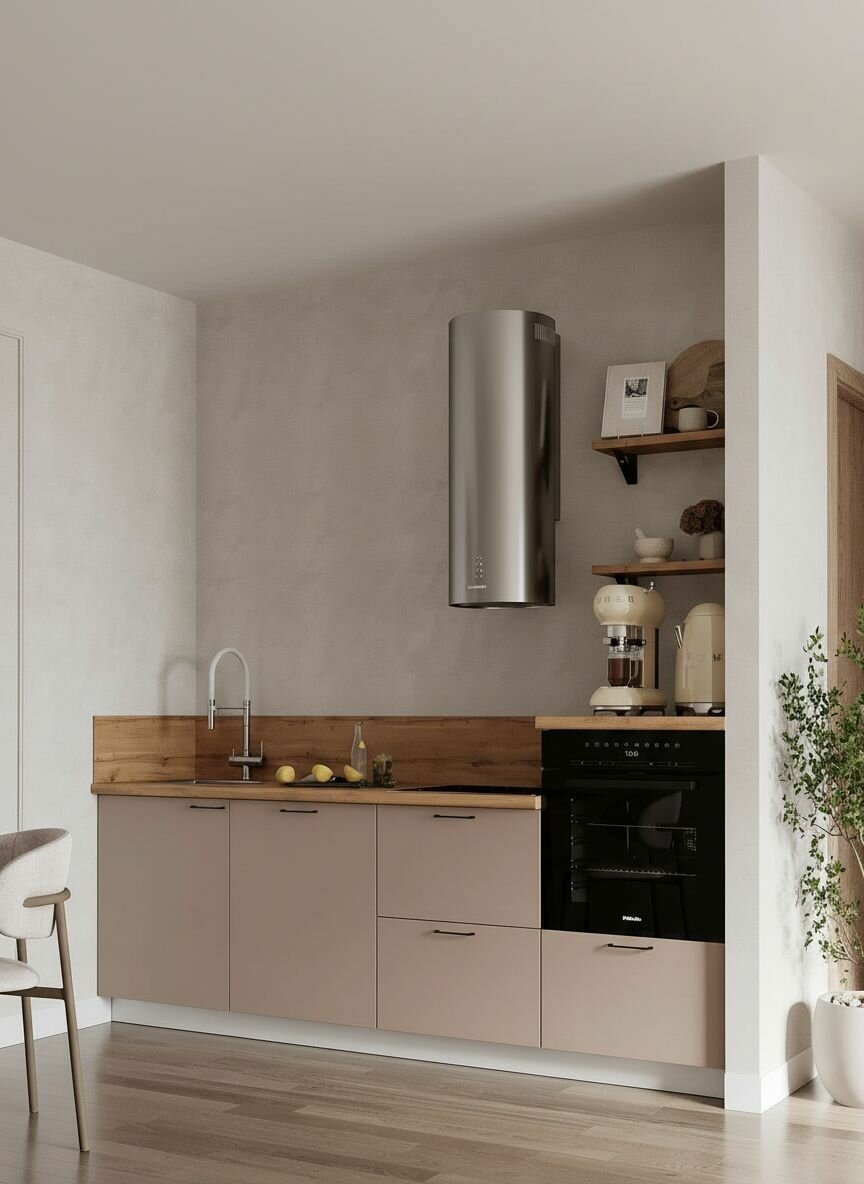 ARNIKA Кухонный гарнитур со столешницей "Дакия" 2,4м х 2,4м, цвет крем, фасад Эмаль