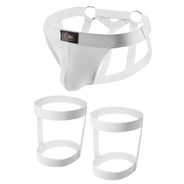 Мужские хлопковые стринги, сексуальные трусы-танга в стиле бондажа, бюстгальтер с кольцом для ног, мужские трусы с подвязками.