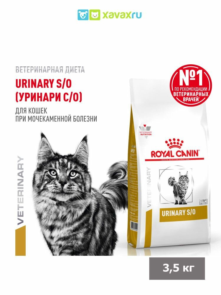 Сухой корм Royal Canin Urinary S/O для кошек при лечении и профилактике мочекаменной болезни, 3.5 кг
