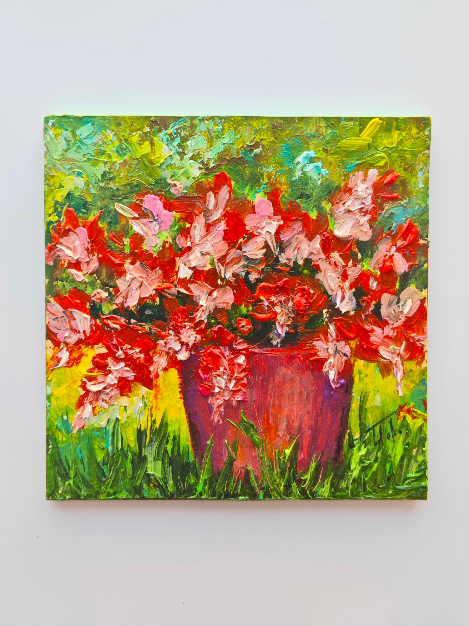 Мини картина маслом на холсте 10х15см