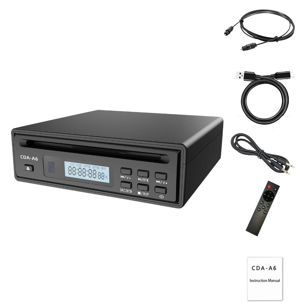 Bluetooth CD-плеер с дистанционным управлением-черный