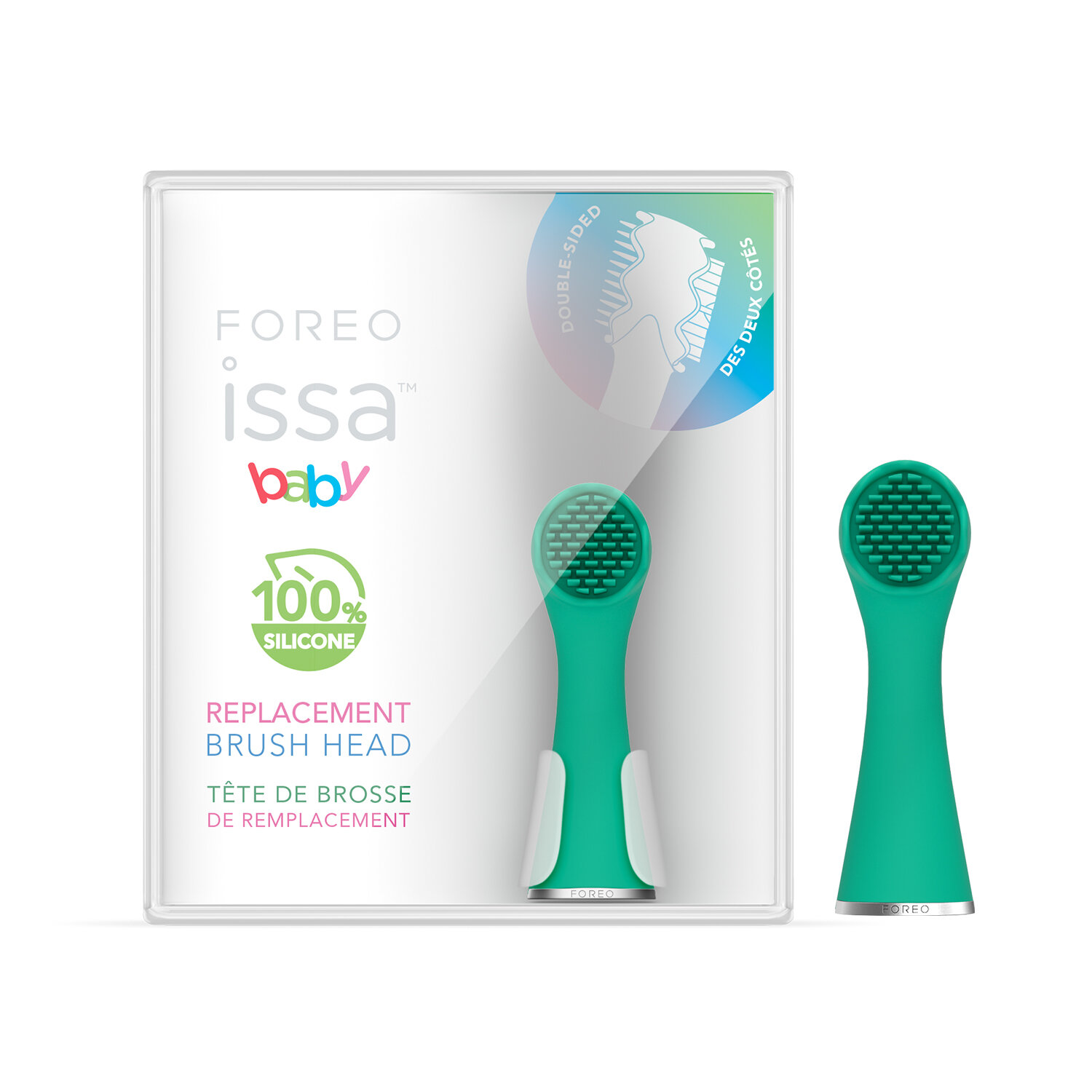 FOREO ISSA baby Насадка для звуковой зубной щетки для детей Kiwi Green