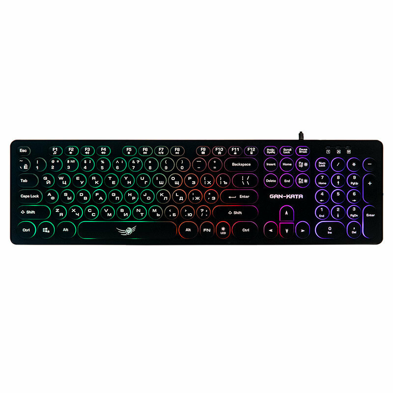 Клавиатура Dialog Gan-Kata KGK-16U BLACK - игровая с RGB-подсветкой, USB, черная