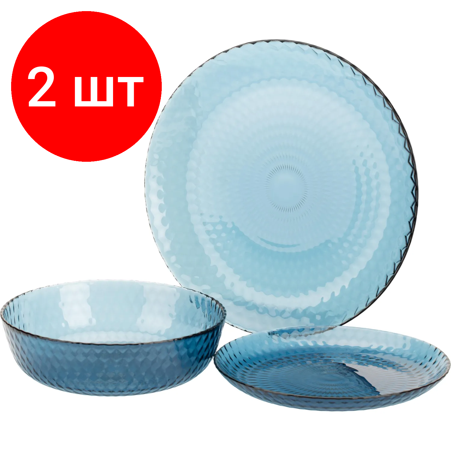 Комплект 2 упаковок, Набор столовой посуды идиллия лондон топаз 18предметов