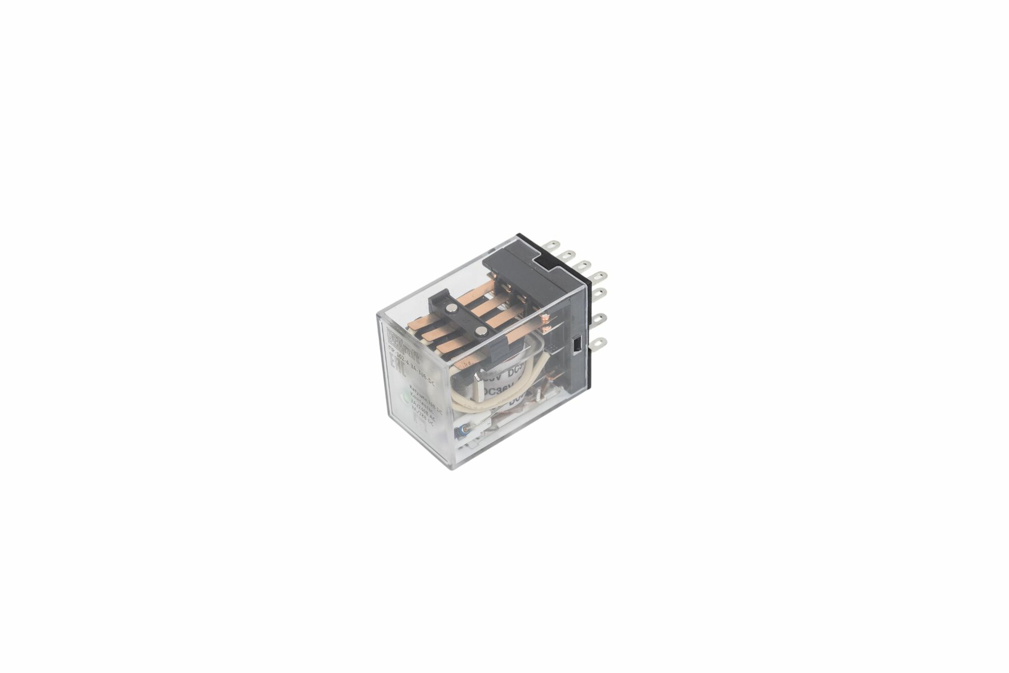 Промежуточное реле DEKraft 4 контакта с LED индикацией 3А 36В DC ПР-102 23806DEK