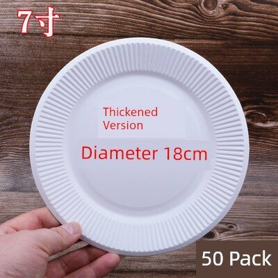 50 белых бумажных тарелок 7 дюймов для творчества детей, материалы для детского сада