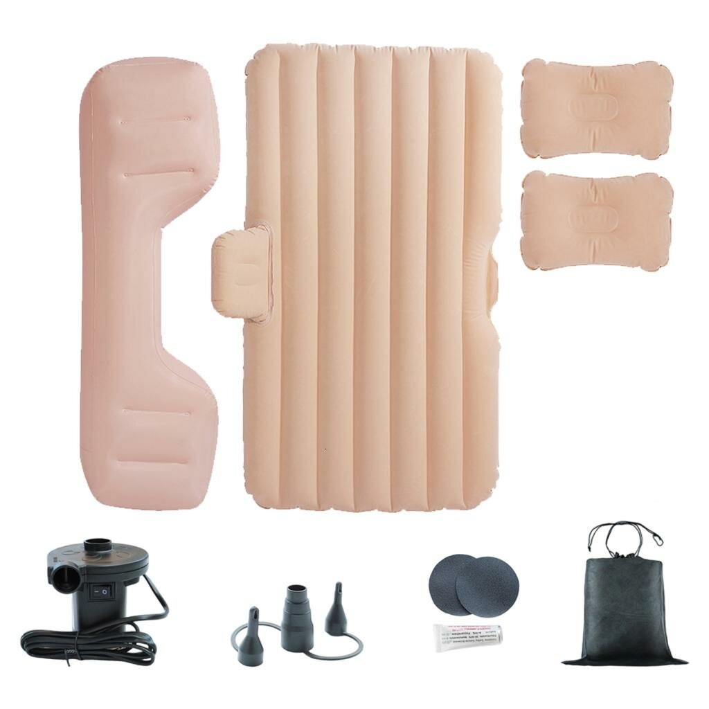 Детский надувной матрац для машины, Т-образная система, Бежевый