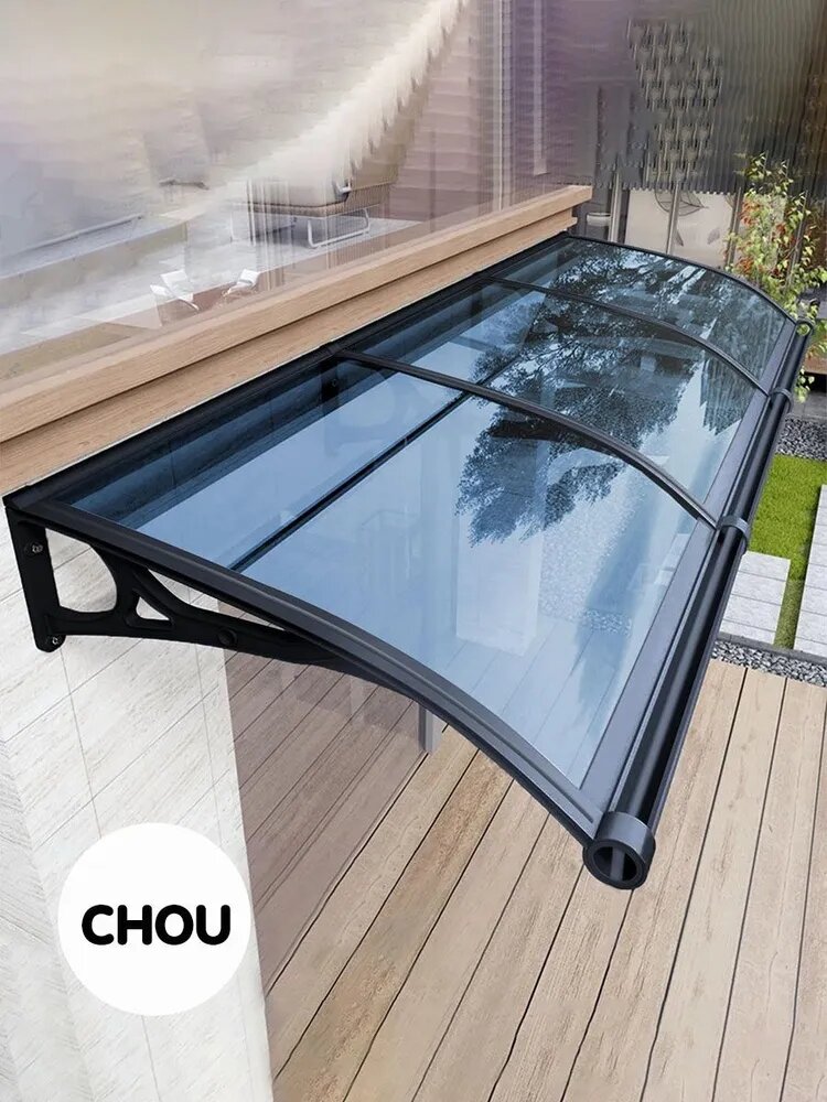 Козырек над крыльцом, для дома усиленный , Навес над крыльцом, Кронштейн из алюминиевого сплава удлинение 60см