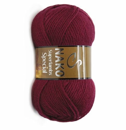 Пряжа Nako Superlambs special 6592 (5 мотков по 100г/200м) бордовый