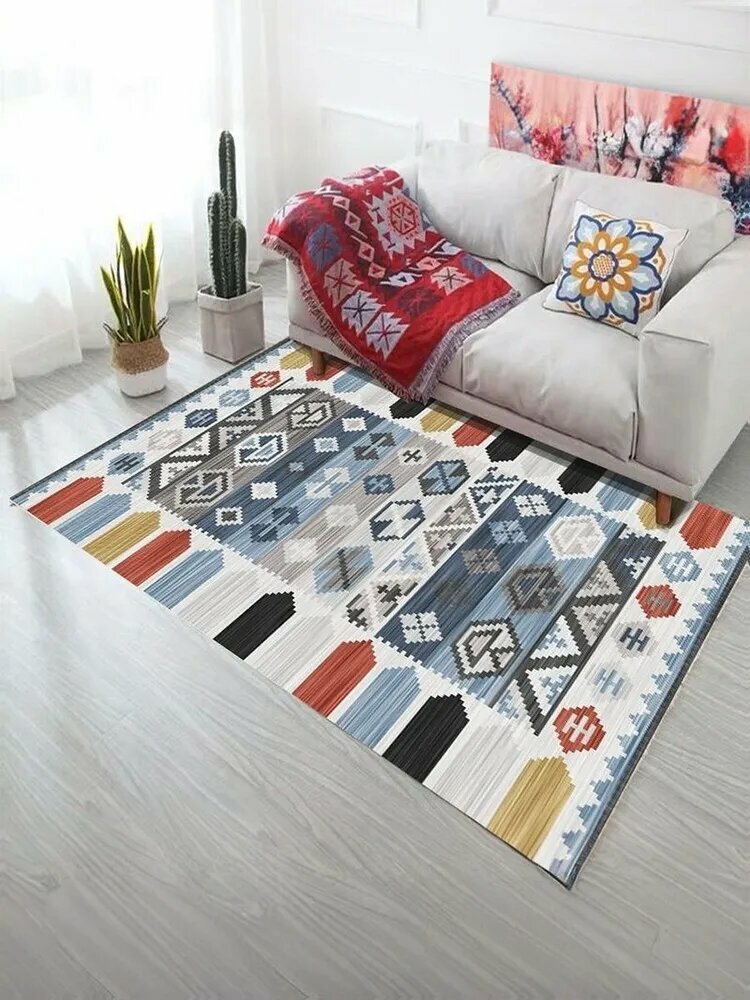 Ковер коврик в бохо стиле из кристаллической ткани 200x150 см